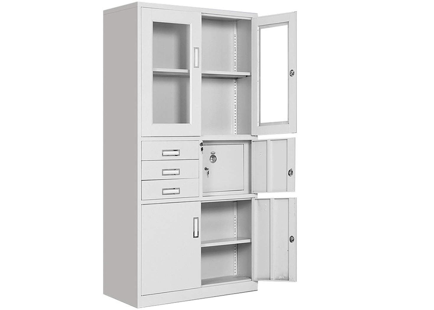Metallic File Cabinet with safe - Billy Furniture